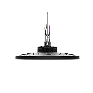 Lithonia Lighting CPRB ALO14 UVOLT SWW9 80CRI DBL LED Round High Bay with Switchable Color Temperature and Adjustable Light Output Switch, Multi-Volt 120-347V, 15-Inch, Black