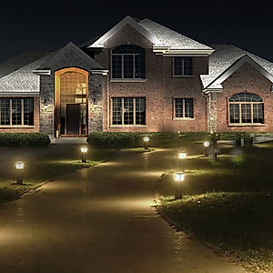 HUTTUUBUDU LED Landscape Light Bulbs 1W 12V Cool White 6000K，7W Low Voltage Incandescent Light Bulbs Equivalent，Wedge Base T5 Malibu Bulbs, Garden Light Bulbs, Landscape Bulbs 8 Pack