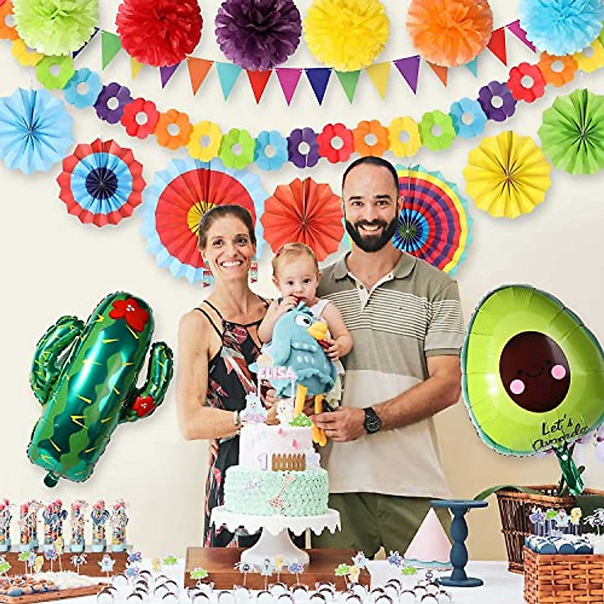 2 Pairs Mexican Earrings for Women, Beaded Fiesta Earrings Cinco De Mayo Earrings Statement Piñata Sombrero Chili Earrings Mexican Independence Day Earrings Holiday Jewelry Gifts (Style D)