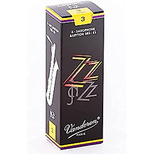 Vandoren SR443 Bari Sax ZZ Reeds Strength 3; Box of 5, black