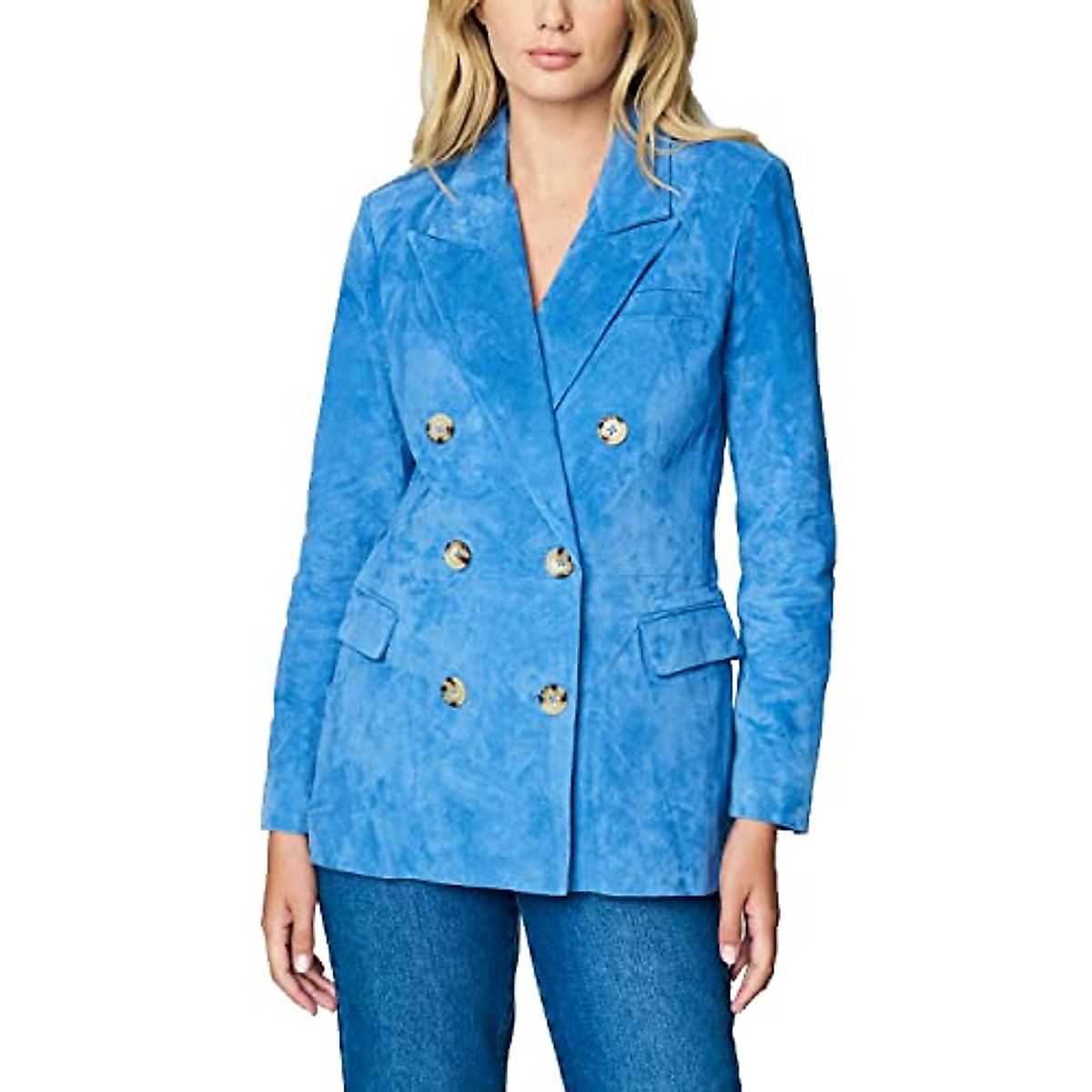 [BLANKNYC] Womens Luxury Clothing Oversized Blazzer with Pockets, Comfortable & Stylish Coat, Riviera, Medium