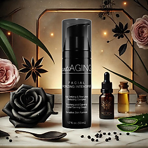 Onyx Anti-Aging Face Tanning Lotion for Tanning Beds - Hydrating Indoor Tanning Bed Lotion with TanTouch, Intense Tanning Moisturizer, Accelerates Tanning, Anti-Aging Skin Protection, 1.7 fl oz