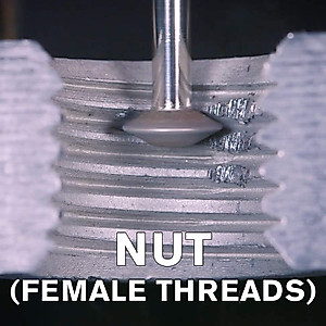 Rotary Thread Repair Kits - Faster & Easier to Chase, Restore & Clean Internal or External Threads, All in One Universal Thread Files Set, Inch, Metric, Grooves, Glands, ACME, Buttress Thread