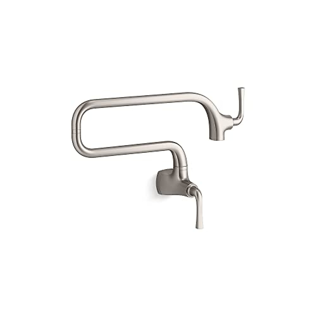 KOHLER 22066-VS Graze Wall-Mount Pot Filler, Pot Filler Faucet, Kitchen Sink Pot Filler Faucets, Vibrant Stainless