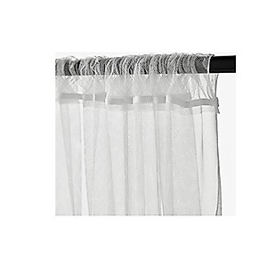 Ikea Mesh Lace Curtains, 110 Inch By 98 Inch, 1 Pair, White
