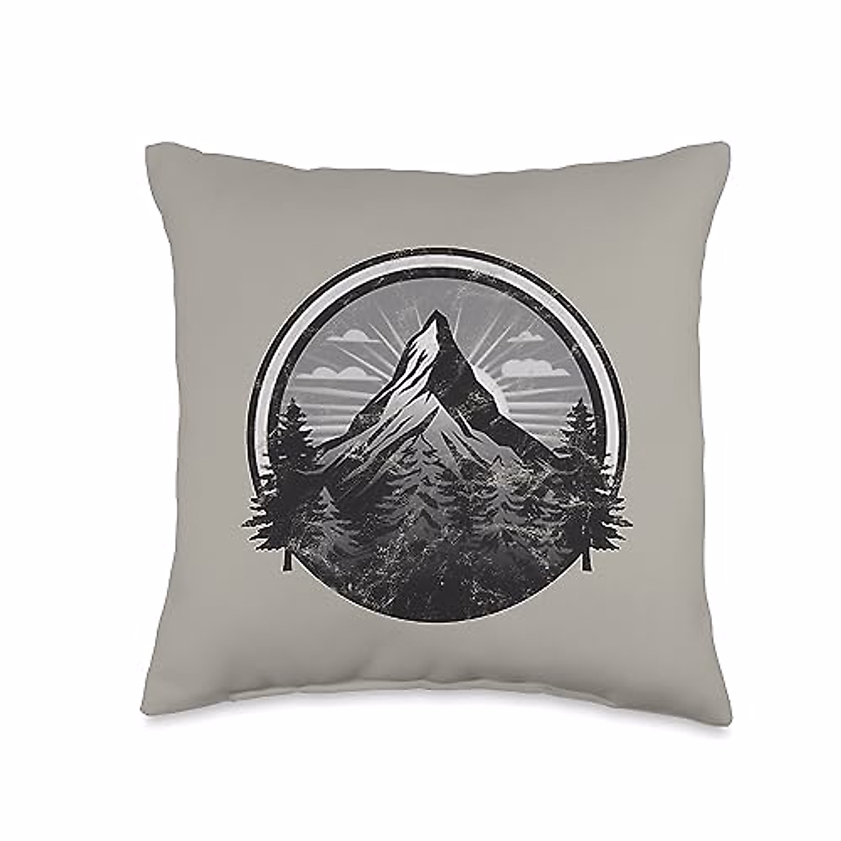 Sport Camping Bike I Trends & Fashion I Star Park Mountain, Hiking, Sun, Forest, Trees, Climbing, Love Nature Throw Pillow, 16x16, Multicolor