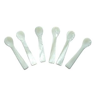 6 Pcs Hand craft shell caviar spoon 2.5 Inches