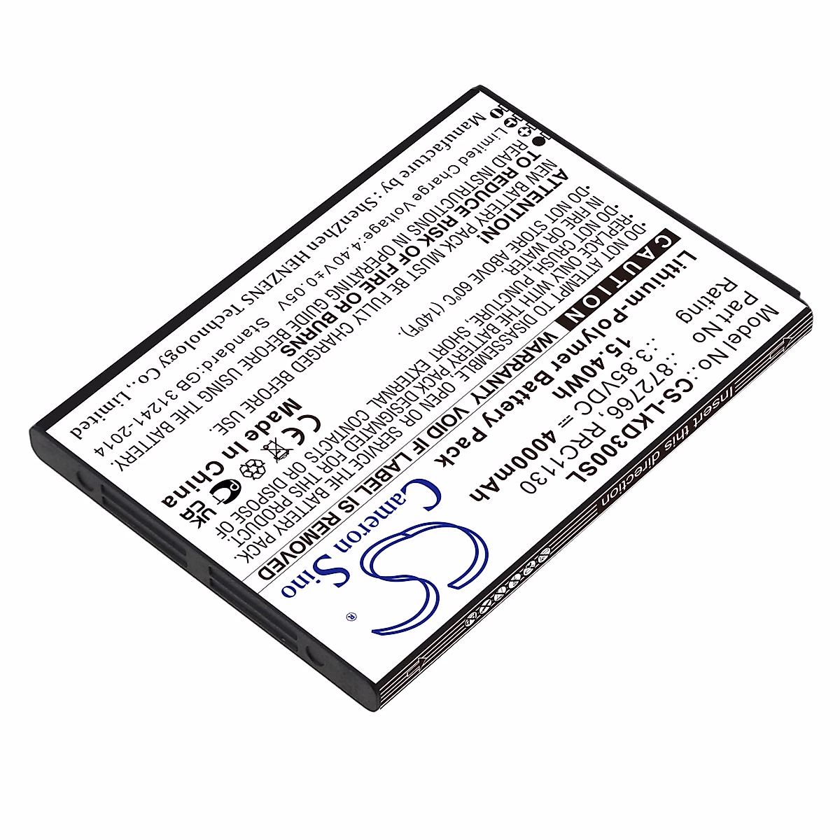 Doerline Replacement Battery for L'eica BLK3D Imager,BLK3D Imager Premium,6017022,fit Part NO:872766,RRC1130,110019-08 (4000mAh/3.85V)