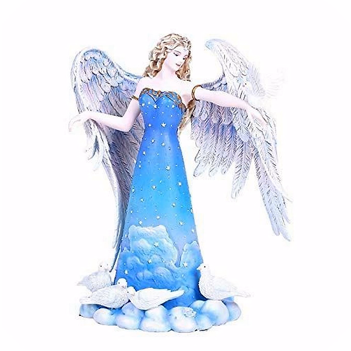 New Changeling Angel with White Pigeons Statue by Shelia Wolk Home EB-7478GIF Unique Home Décor Birthdays InnaBest