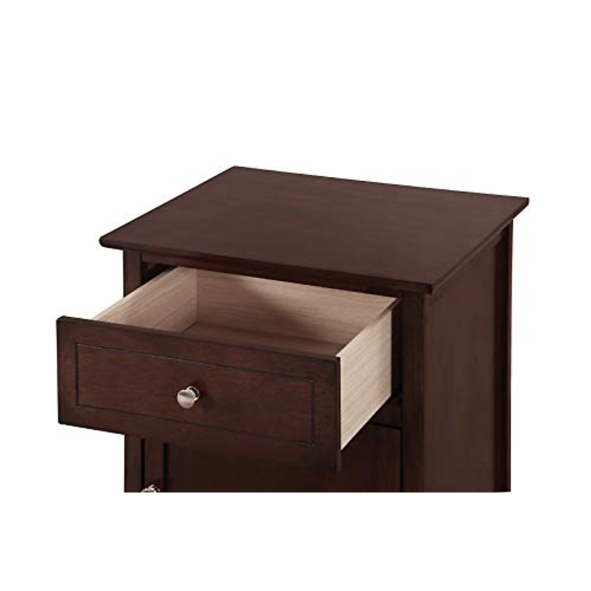 Glory Furniture 1 Drawer /1 Door Nightstand, Cappuccino