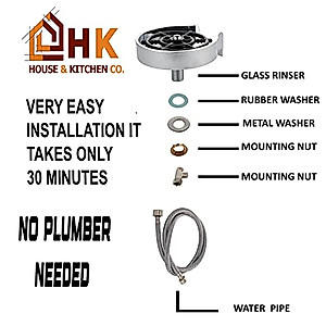 House & Kitchen Co. , Kitchen Sink Accessories, Bottle Washer for Sink, Glass Cleaner Tool, Baby Bottle Washer, Bar Glass Rinser