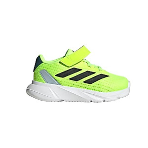 adidas Duramo SL Elastic Lace Sneaker, Lucid Lemon/Core Black/Wonder Blue, 11 US Unisex Little Kid