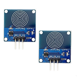 Kiro&Seeu 2PCS TTP223 Digital Touch Sensor Capacitive Switch Button Module Compatible with Ar-duino PIC DIY TTP223B, TP223B-MD-2P