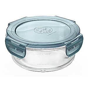 Bormioli Rocco Frigoverre Evolution Collection - 5.5-Inch Round Container - 50 cl (17 oz.) - Grey