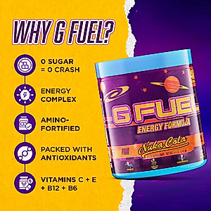 G Fuel Nuka Cola Energy Powder, Sugar Free, Clean Caffeine Focus Supplement, Water Mix, Tropical Citrus Berry Flavor, Focus Amino, Vitamin + Antioxidants Blend - 9.8 oz (40 Servings)