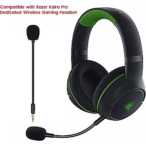 Microphone Replacement for Razer Kaira Pro Wireless Gaming Headset, Omnidirectional Detachable Mic Boom Works on Xbox One, Xbox Series X & S, PS5, PS4, PC, Mac