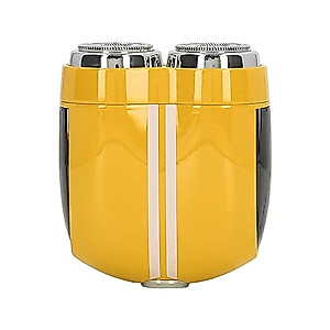 Electric Beard Trimmer, Zinc Alloy Mini Electric Shaver IPX7 Wet and Dry Dual Use for Traveling (Yellow)