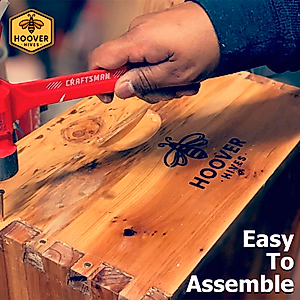 Hoover Hives 10 Frame Bee Hive Starter Kit for Bee Keepers - Langstroth Beehive Kit Comes with 2 Honey Bee Hives Boxes That are Coated in 100% Naturally Organic Beeswax (Unassembled)