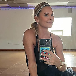 Sweaty Bands Womens Girls Headband - Non-Slip, Velvet-Lined Fashion Hairband - Bling It Glitzy Goddess 5/8-Inch