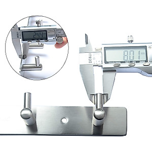 Sagmoc Key Holder Wall Mounted Coat Hook Rack Brushed Nickel 10.6-Inch with 4 Key Hooks for Entryway,Door, Bathroom, Kitchen Foyer, Hallway(304 Stainless Steel,Silver)