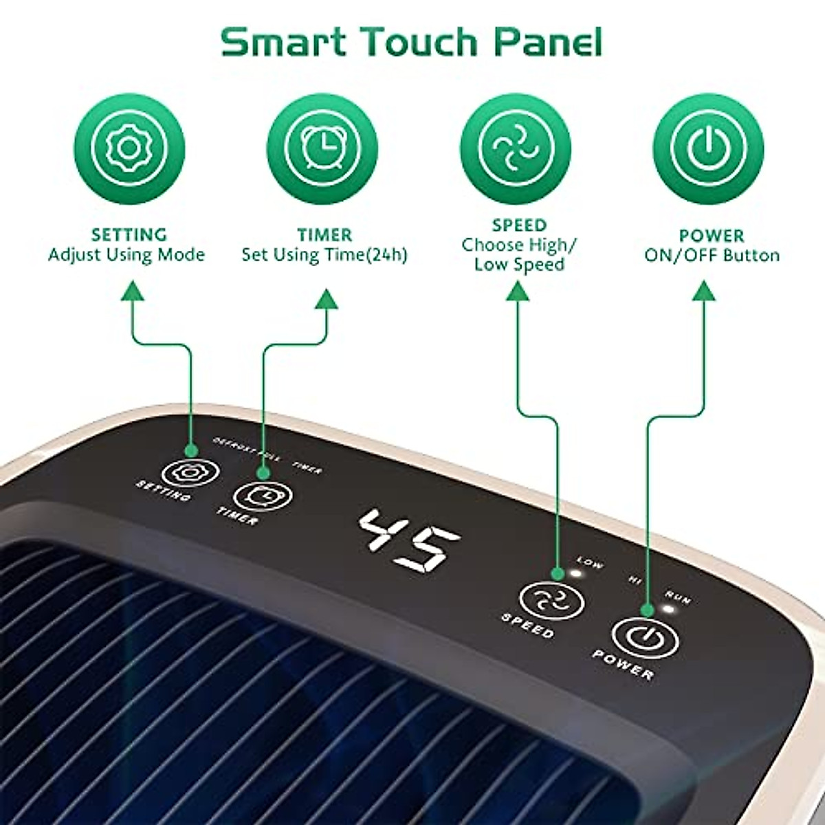 Dehumidifier 2500 Sq.Ft 30 Pint, Dehumidifiers with Drain Hose, 0.66 Gallon Water Tank, Energy Star Certified, RUWORA Dehumidifiers for Home Basement Bedroom Bathroom, Overflow Protection, 24H Timer