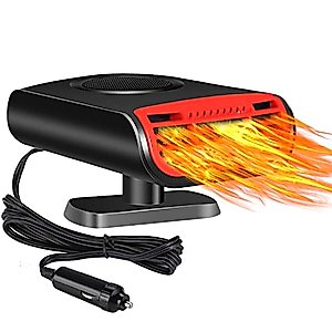 Upgrade Portable Car Heater,12V 150W Car Defroster Windshield Defogger 360° Rotatable,3 in 1 Car Heater Fast Heating & Cooling & Air Purify Plug in Cigarette Lighter for All Car