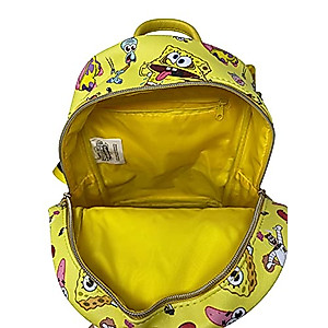 KBNL SpongeBob SquarePants 11" Faux Leather Mini Backpack Yellow