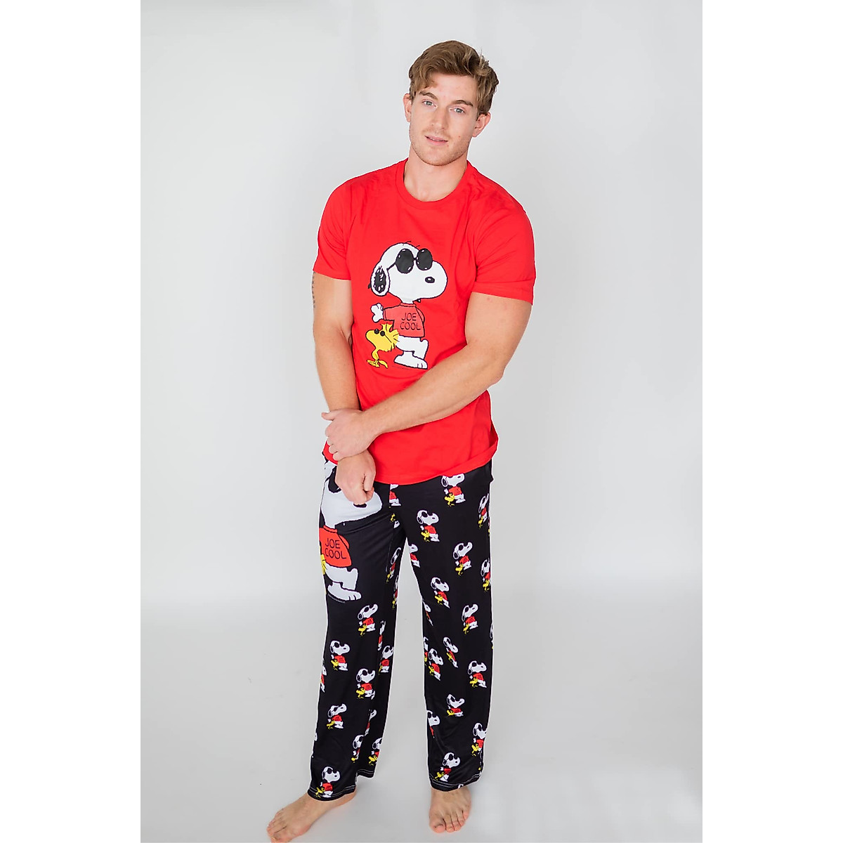 Snoopy Unisex Lounge Pajama Pants - Comfy, Loose-Fit, Ultra-Soft - Snoopy Joe Cool Sleep Bottoms (X-Large)
