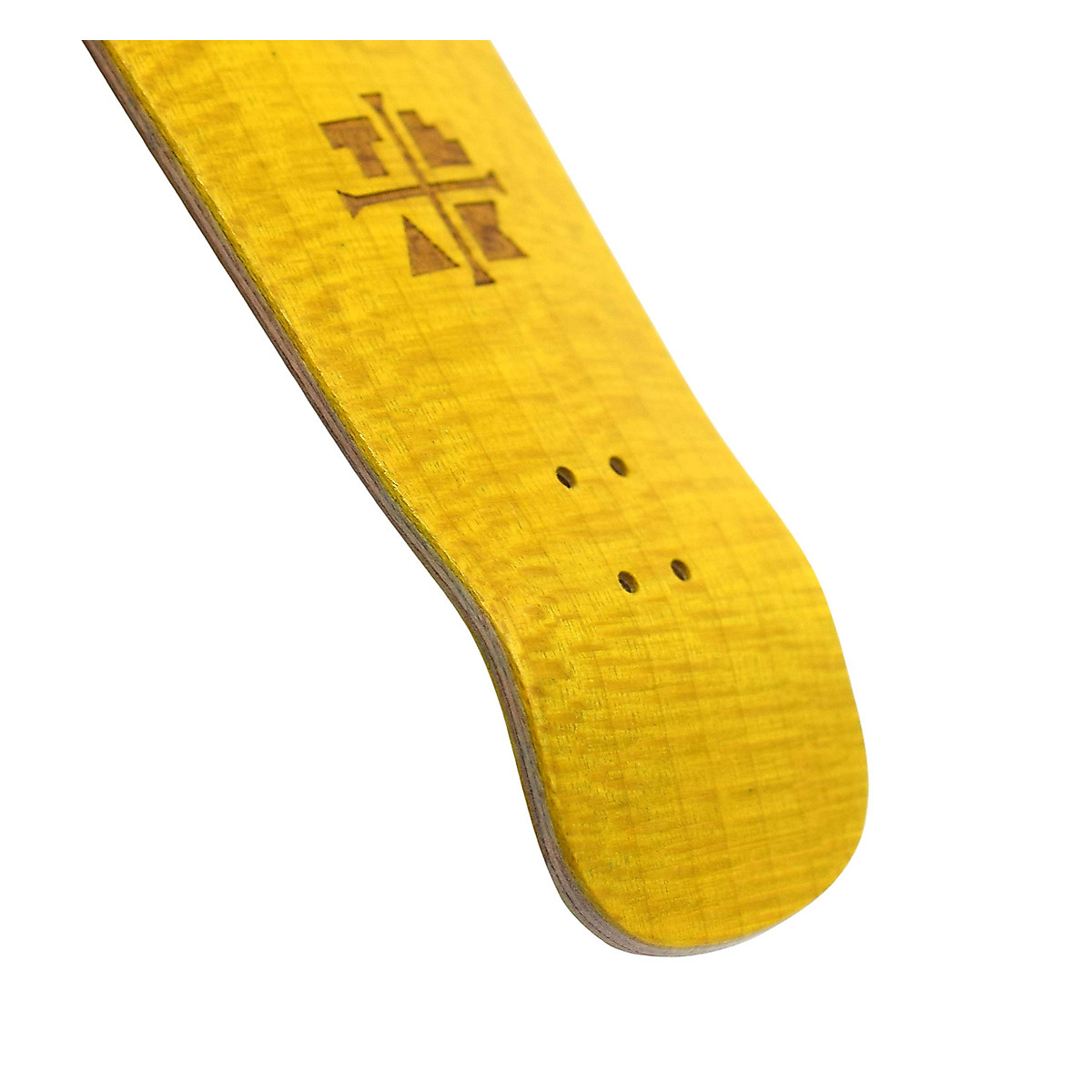 Teak Tuning Wooden Fingerboard Carlsbad Cruiser Deck, Banana Yellow - 34mm x 100mm - Handmade, Pro Shape & Size - Five Plies Wood Veneer - Includes Prolific Foam Tape