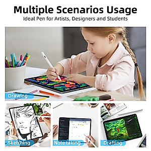 JUQITECH Backlit Keyboard Case with Stylus Pen for iPad 9th/8th/7th Gen 10.2inch - Active Pencil with Palm Rejection, Wireless Bluetooth Magnetic Keyboard for iPad 10.2" Cover Case with Pencil Holder