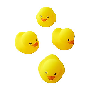 CRMADA Duck Dog Toy Water Floating Bath Rubber Toys for Dogs Cats 4 Pack
