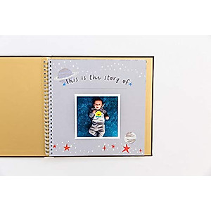 Lucy Darling Baby Memory Book, Themed Baby First Year Book, First 5 Years Journal & Photo Album for Baby Boy/Girl, Keepsake Books, Gender Neutral Memories & Milestone Book, Mom Gift - Golden Stargazer