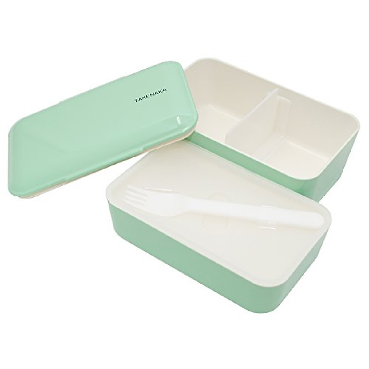 TAKENAKA Bento Bite Dual from, Eco-Friendly and Sustainable Japanese Style Bento Lunch Box (Peppermint)