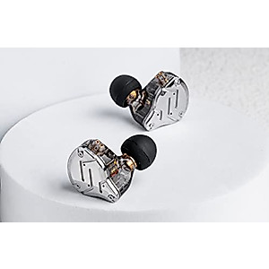 KZ ZS10 Pro, Linsoul 4BA+1DD 5 Driver in Ear Monitor, HiFi Metal Earphones, with Stainless Steel Faceplate, 2 Pin Detachable Cable (Without Mic, Black)