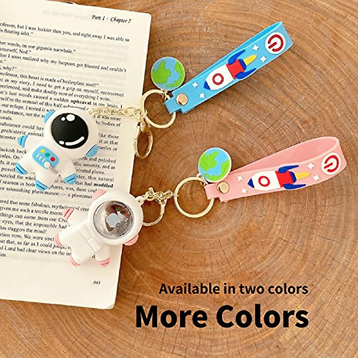 AIVYNA Cute Astronaut Airtag Loop Key Ring Silicone Case Compatible with Air Tag (Pink)