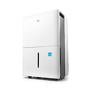 Midea 4,500 Sq. Ft. Energy Star Certified Dehumidifier With Reusable Air Filter 50 Pint - Ideal For Basements, Large & Medium Sized Rooms, And Bathrooms (White)