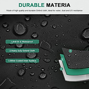 177 Gallon Outdoor Cushion Storage Bag 68 inch Extra Large Patio Furniture Cushion Storage Bag Waterproof Garden Cushion Storage Covers with Zipper and Handles Black (1 Pack, 68"L x 30"W x 20"H)