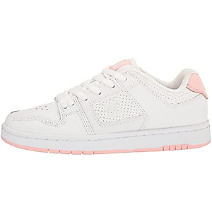 DC Women's Manteca 4 Casual Skate Shoe, White/Pink, 9.5