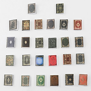 48pcs 1:12 Scale Miniatures Dollhouse Books, Assorted Timeless Miniatures Books Dollhouse Decoration Accessories Mini Miniatures Books for Christmas Pretend Play
