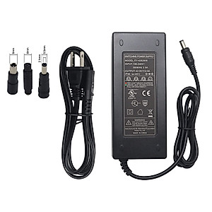 36V Lithium Battery Charger Output 42V 2A for 36V 10S Lithium Batteries Pack DC 5.5 * 2.1 Plug with 5.5 * 2.5mm /8mm RCA /8mm Female 3-Pin Inline Tips