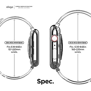 elago Clear Band Compatible with Apple Watch Band 38mm 40mm 41mm, Compatible with iWatch Series 8/SE2/7/6/SE/5/4/3/2/1 – Transparent Protective Band, Watch Strap Connector Included