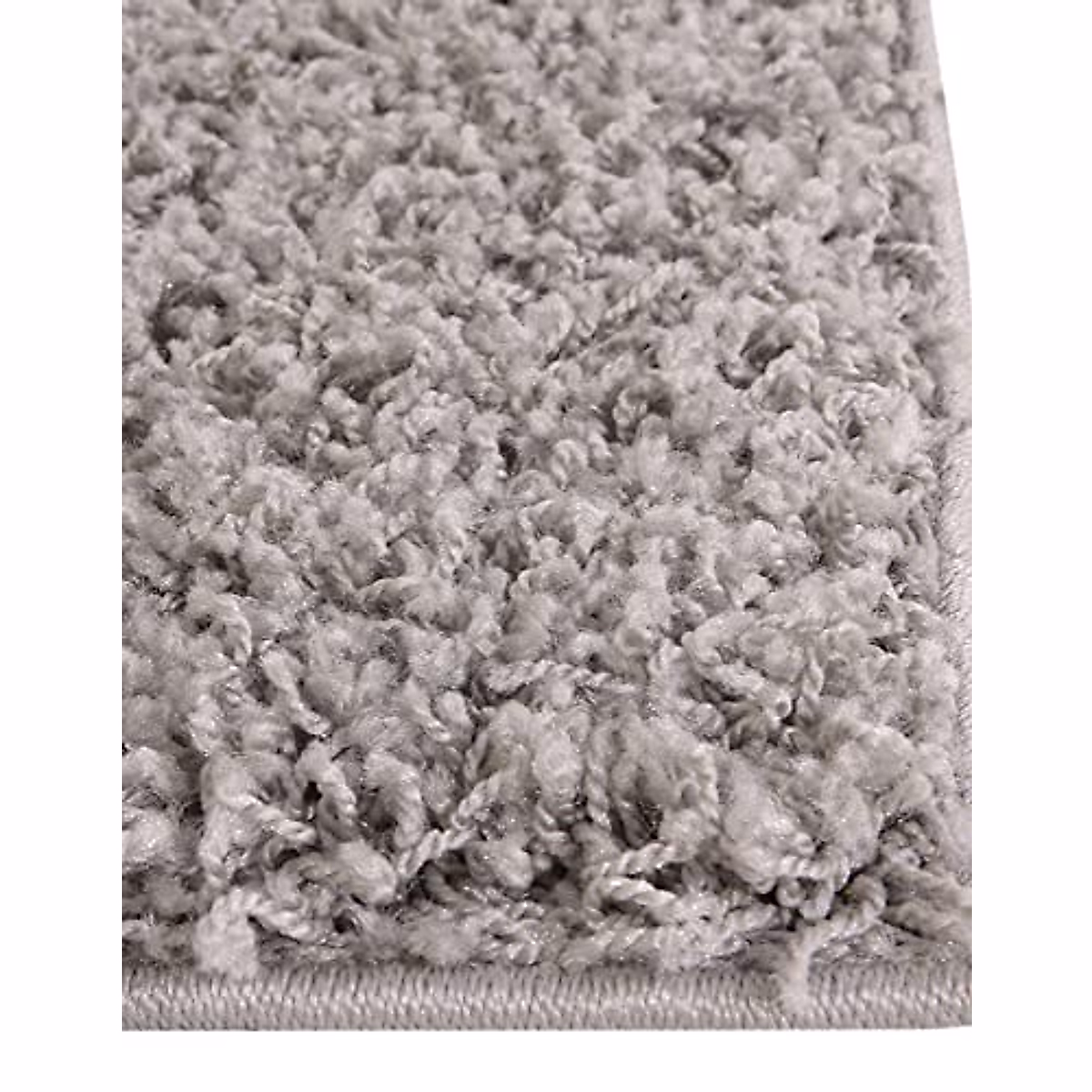 Rugs.com - Über Cozy Solid Shag Collection Rug – 7' x 10' Cloud Gray Shag Rug Perfect for Bedrooms, Dining Rooms, Living Rooms