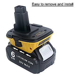 Biswaye 2-Pack DCA1820 Adapter Replacement for DEWALT 18V to 20V Battery, Compatible with Dewalt 20V Battery DCB206 DCB201 DCB609 to 18V XRP Battery DC9096 DC9098 DW9096 DW9099
