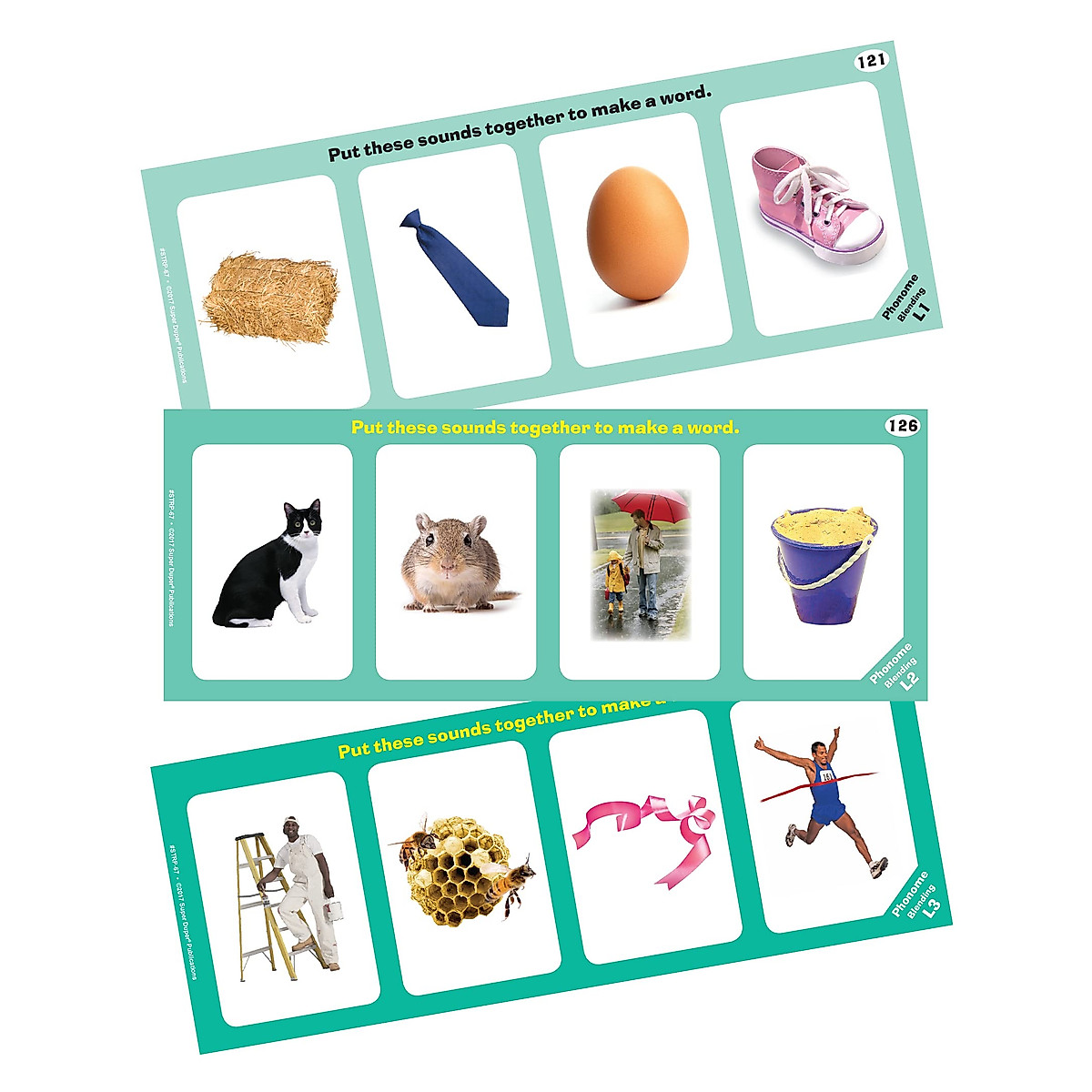 Super Duper Publications | Phonological Awareness Skill Strips® Photo Flash Cards | Educational Learning Resource for Children | Skills to Learn to Read | Activities for Auditory Processing Disorders