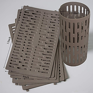 RAIKEDR Plastic Tree Trunk Protectors, Nursery Mesh Tree Bark Protector - Tree Guard, Prevent Damage from Trimmers, mowers, Rodents (6 Pack)