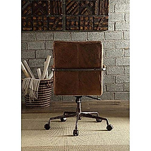 ACME Harith Executive Office Chair - 92414 - Retro Brown Top Grain Leather
