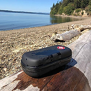 CozmicDriftr EpiPen Carrying Case, Medical Travel Organizer, Water Resistant, Durable, Holds 2 Epipens, Auvi-Q, Eye Drops, Nasal Sprays and Other Essential Allergy Supplies