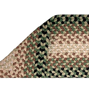 Better Trends Woodbridge Braid Collection is Durable, Mildew and Moisture Resistant Reversible Indoor Area Utility Rug 100% Wool in Vibrant Colors, 20" x 30" Rectangle, Green