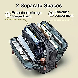 SANWA 17.3 inch Vintage Canvas Backpack, Convertible Laptop Computer Bag, Messenger Bag, Convertible Shoulder Bag Handbag, Compatible with MacBook Notebook, for Men, Women, Travel, College, Gray