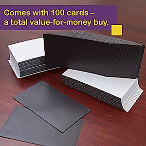ATack Self-adhesive Business Card Magnets with Adhesive Backing, Pack of 100, Weatherproof Peel and Stick Magnetic Business Cards